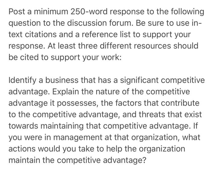 Solved Post a minimum 250-word response to the following | Chegg.com