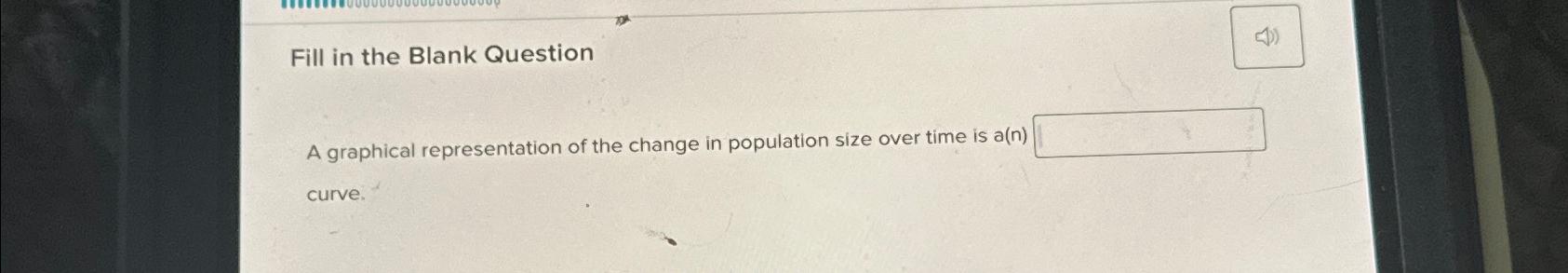 Solved Fill in the Blank QuestionA graphical representation | Chegg.com