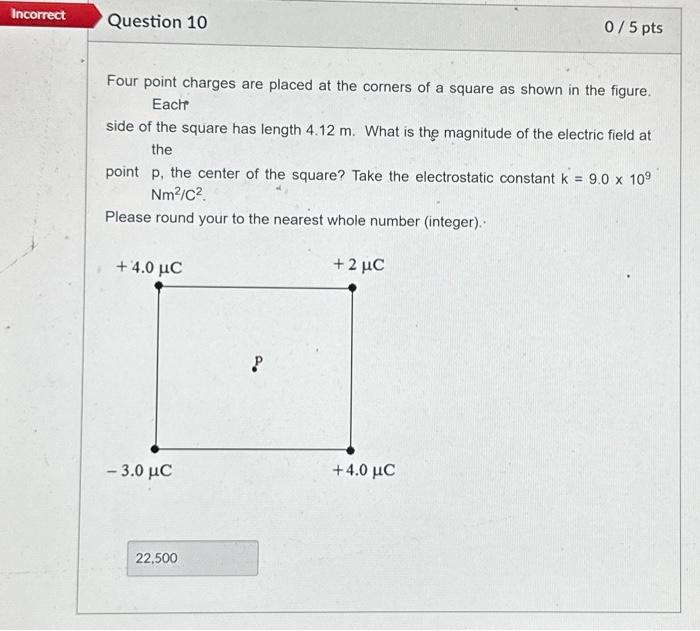 Solved Four point charges are placed at the corners of a | Chegg.com