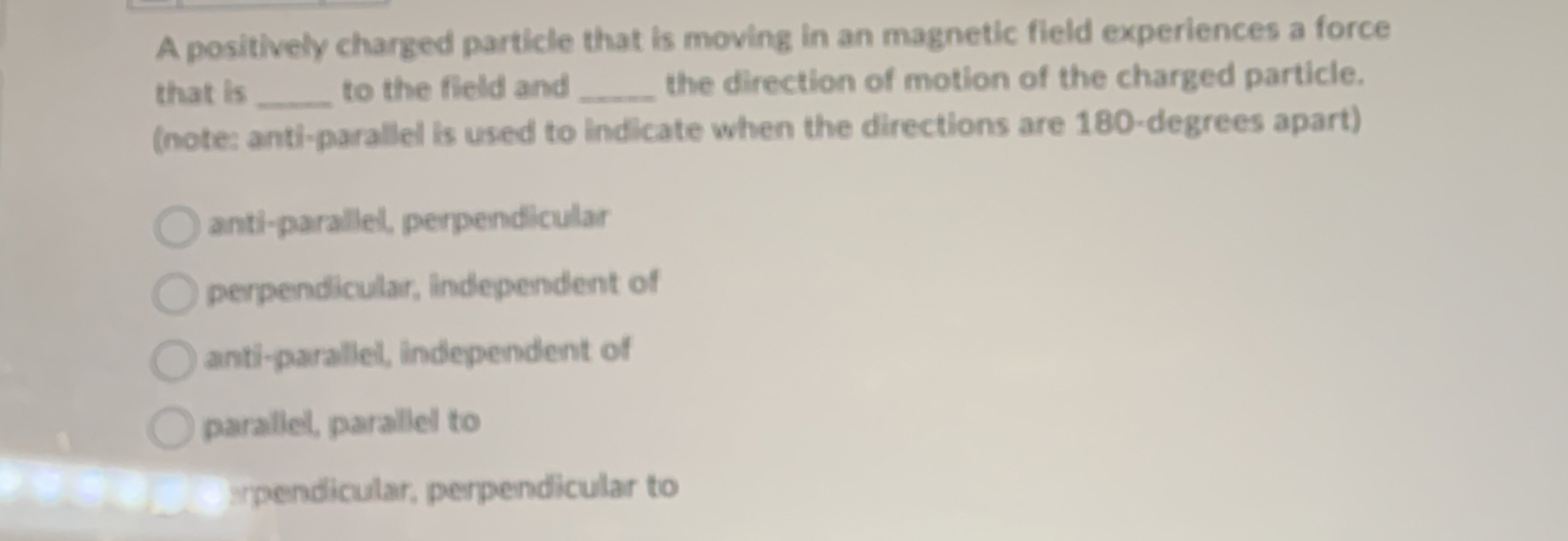 Solved A positively charged particle that is moving in an | Chegg.com