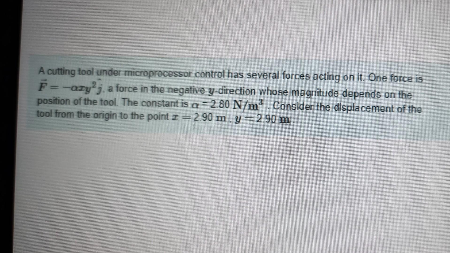 Solved A cutting tool under microprocessor control has | Chegg.com