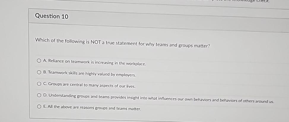 Solved Question 10Which of the following is NOT a true | Chegg.com