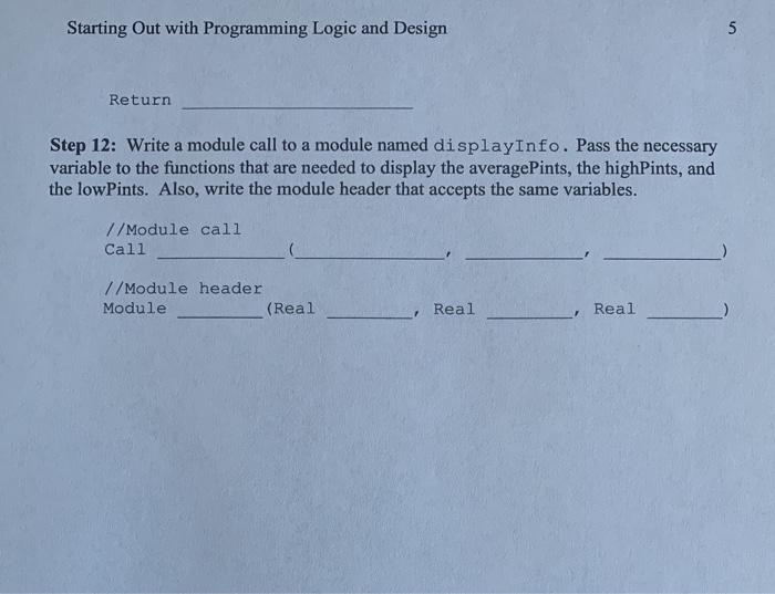 Solved Starting out with Programming Logic and Design 1 Lab | Chegg.com