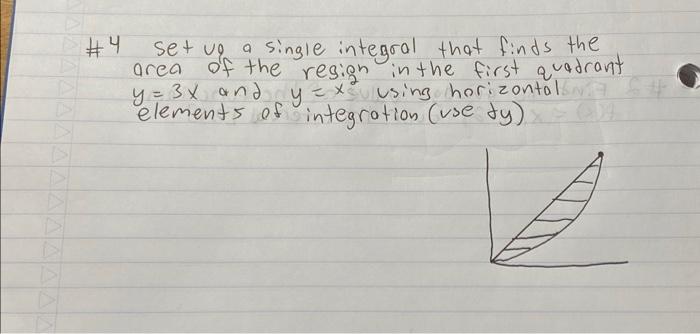 Solved \#4 set ug a single integral that finds the area of | Chegg.com