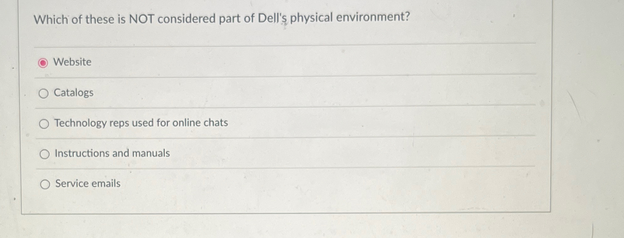 Solved Which of these is NOT considered part of Dell's | Chegg.com