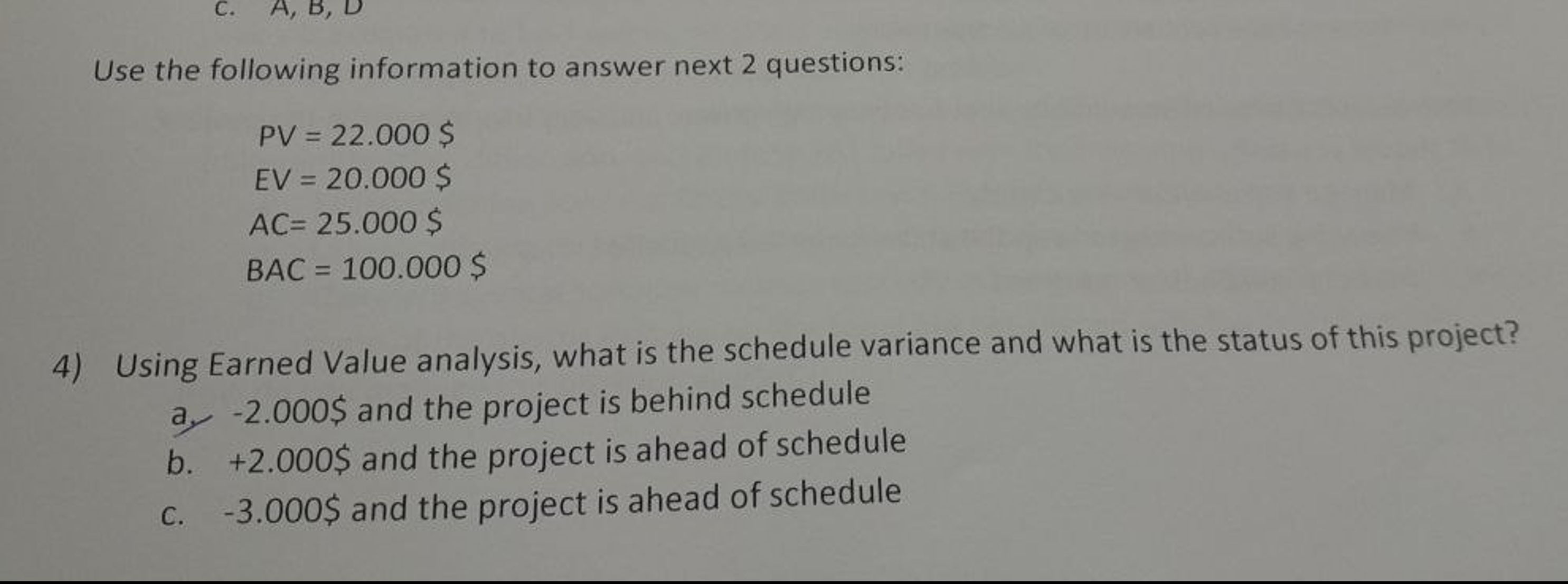 Solved Use the following information to answer next 2 | Chegg.com