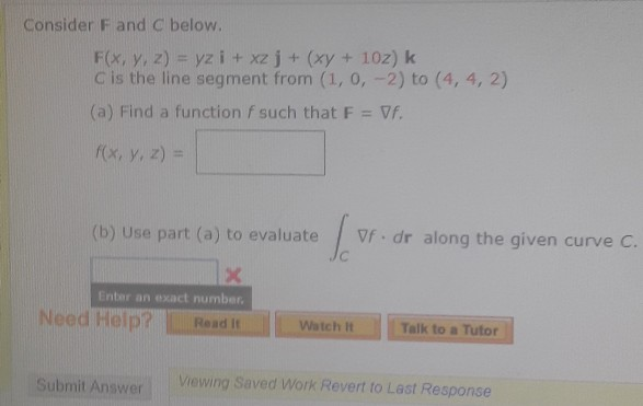 Solved Consider F and C below. F(x, y, z) = yz i + xz j + | Chegg.com