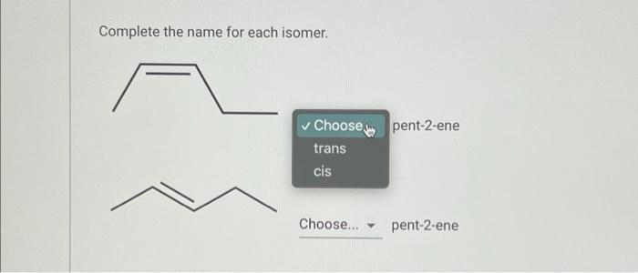 Solved Complete the name for each isomer. | Chegg.com