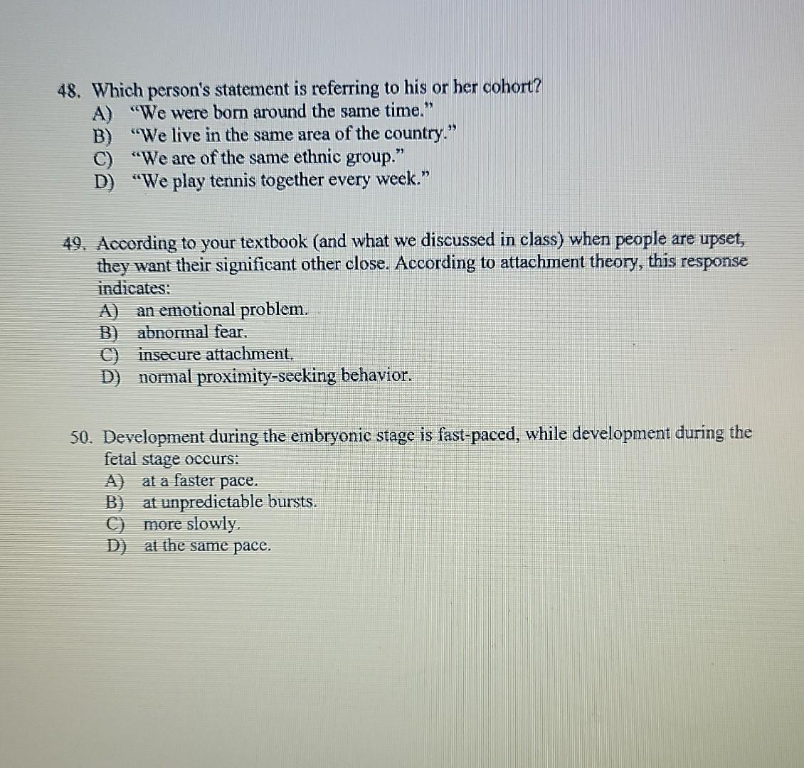 Solved 36. Krista bates when parents use baby talk, so she | Chegg.com