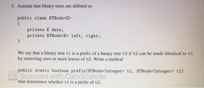 Solved 3. Assume that binary trees are defined as public | Chegg.com