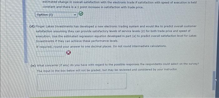 a) Develop an estimated regression equation using | Chegg.com