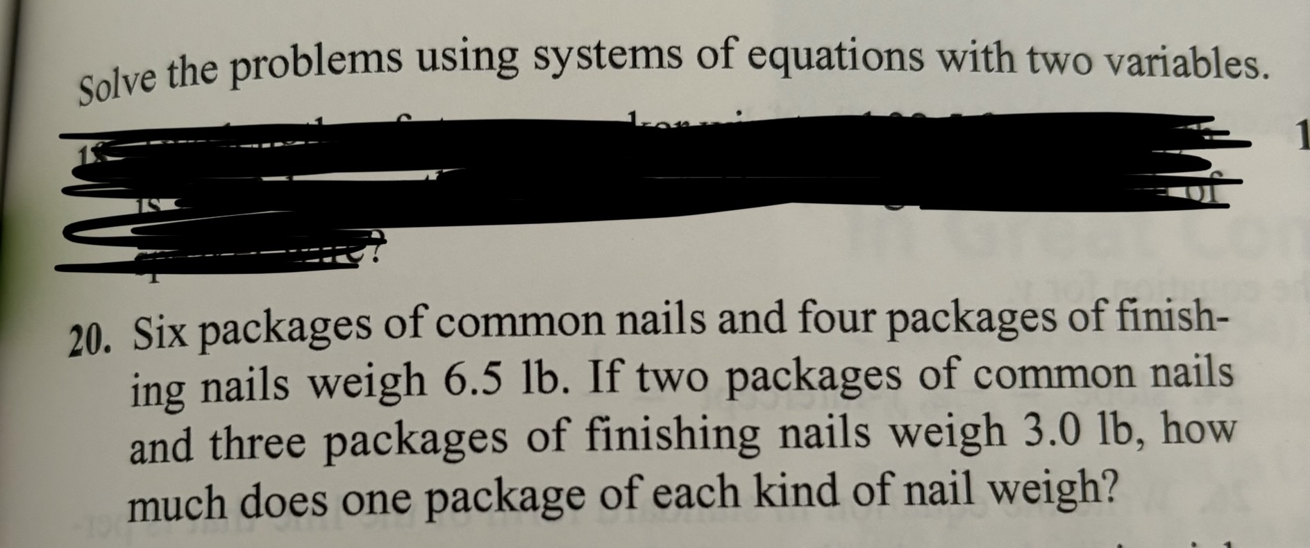 Solved Solve the problems using systems of equations with | Chegg.com
