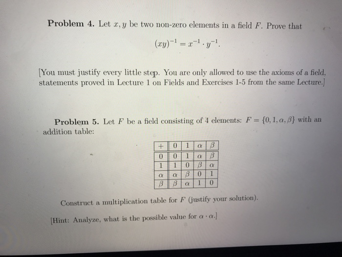 Solved le 2 Problem 1. Compute 73- in Z277. Problem 2. Find | Chegg.com