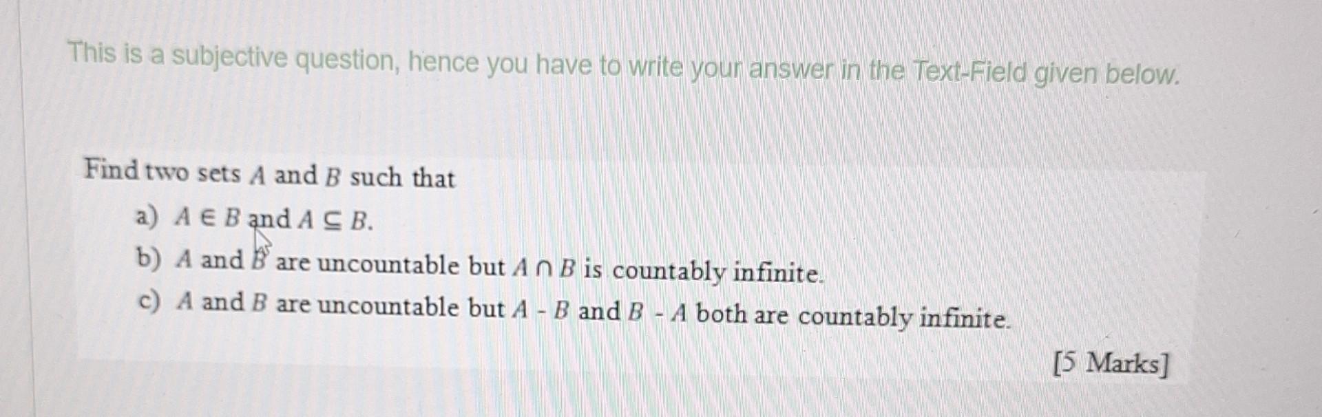 Solved This is a subjective question, hence you have to | Chegg.com