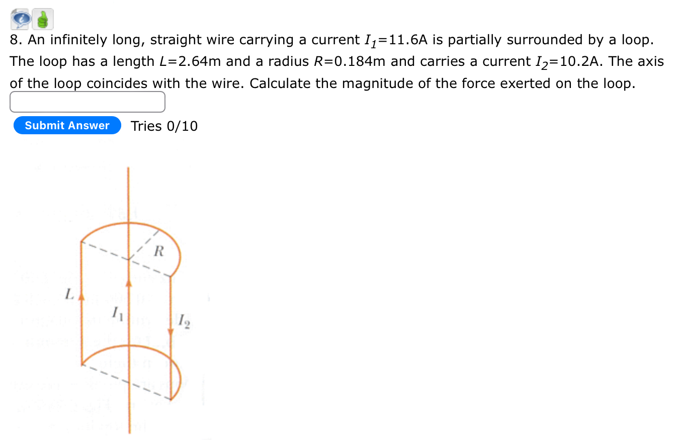 Solved An infinitely long, straight wire carrying a current | Chegg.com