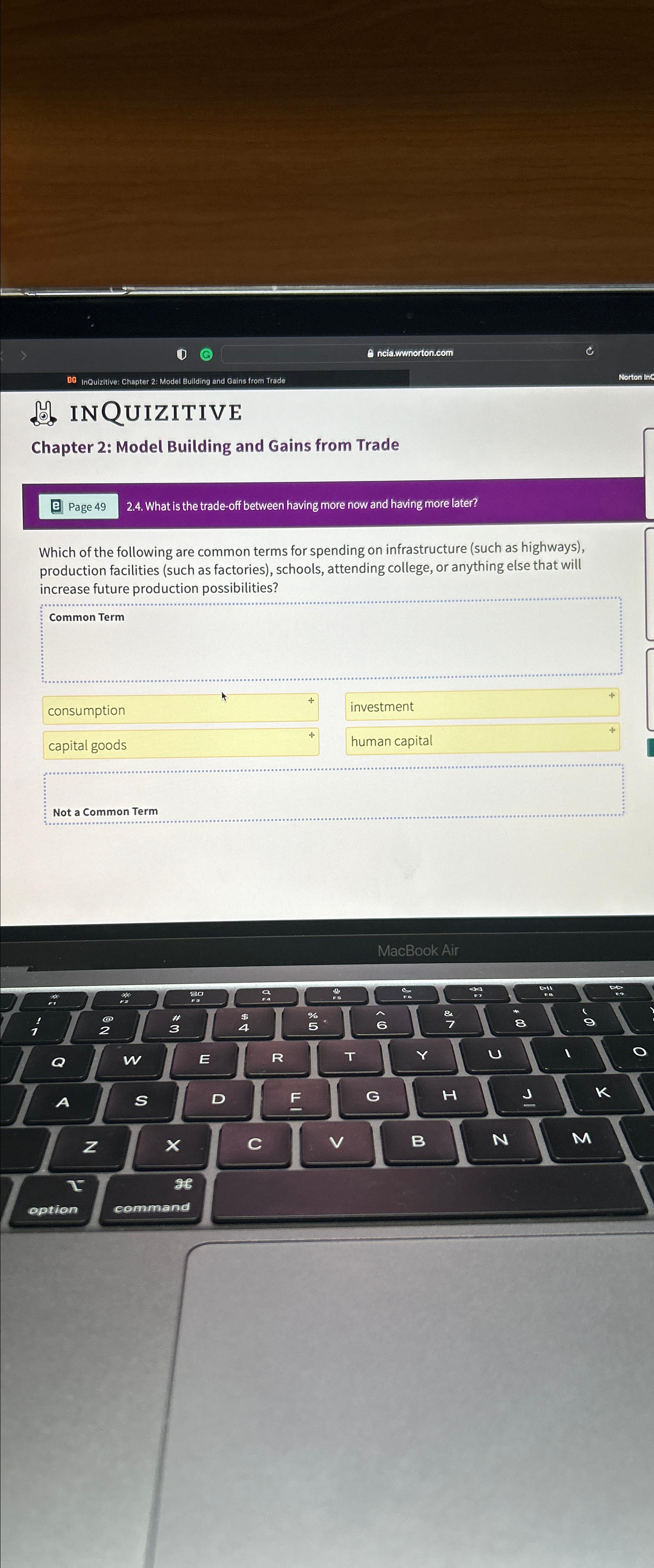 Solved B6 ﻿InQuizitive: Chapter 2: Model Building and Gains | Chegg.com