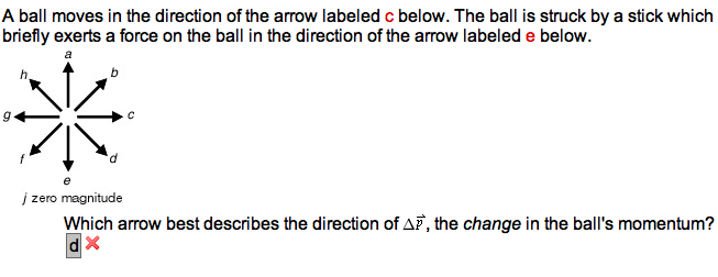 Solved A ball moves in the direction of the arrow labeled c | Chegg.com