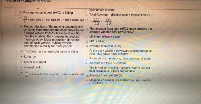 Solved From the list on your right select the letter that | Chegg.com