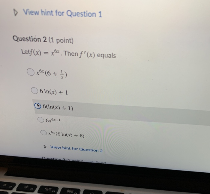 Solved Question 5 (1 point) Let f(x) = 6 sin-'(x2). Then | Chegg.com