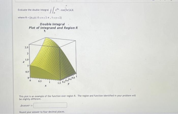 Solved Evaluate the double integral \\( \\iint_{R} e^{2 y} | Chegg.com
