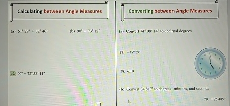 Solved Calculating between Angle | Chegg.com