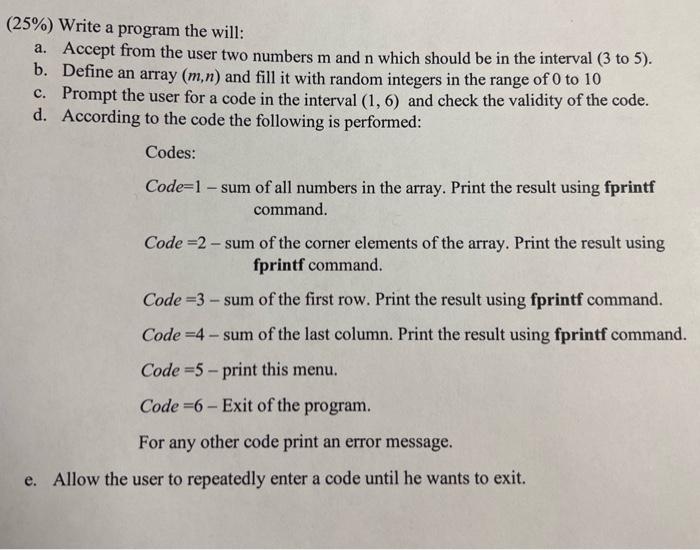 25 Write A Program The Will A Accept From The 1843