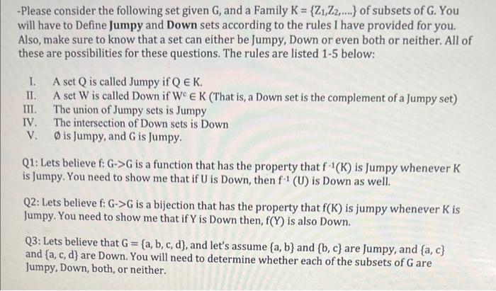 Solved -Please consider the following set given G, and a | Chegg.com