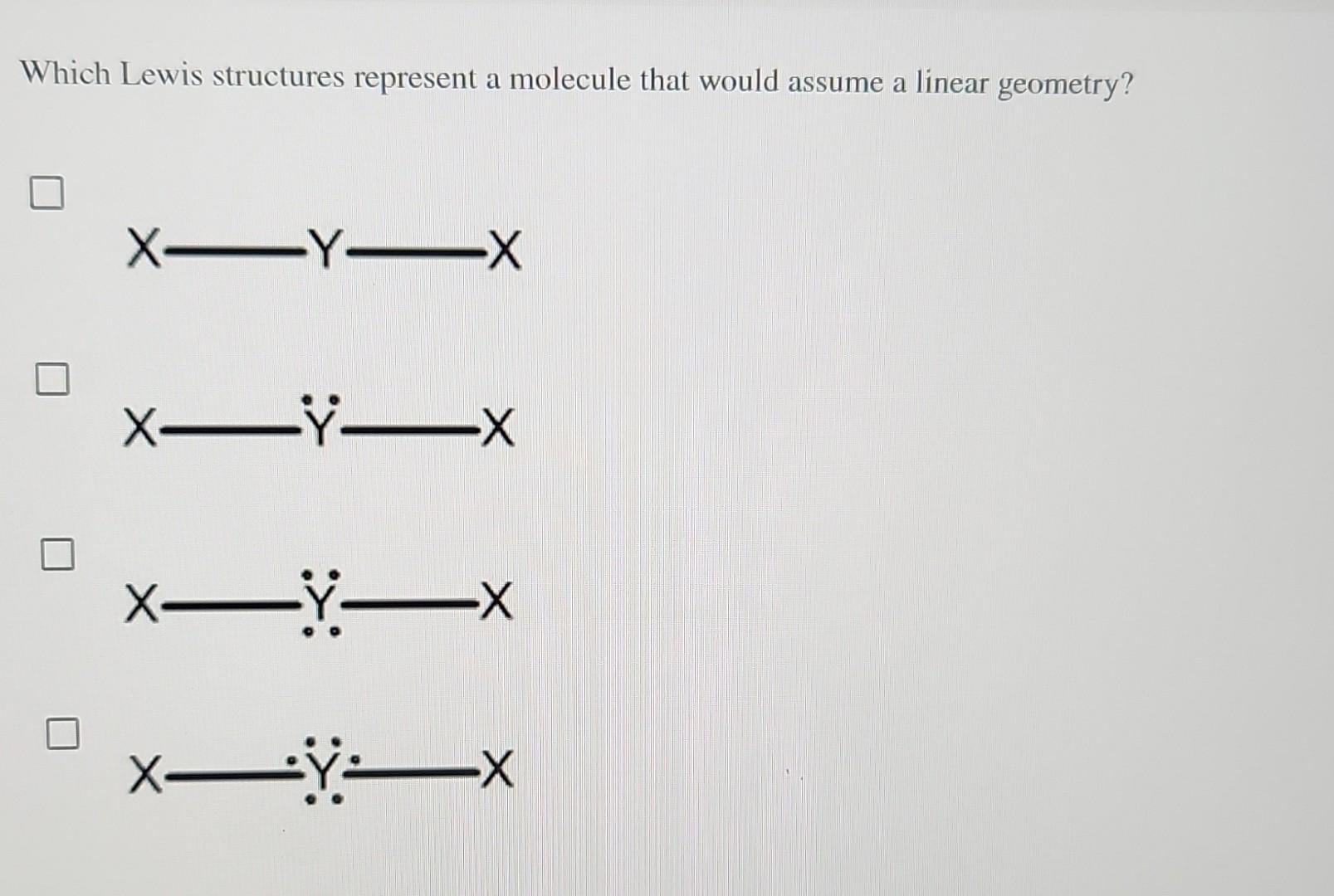 Solved Which Lewis structures represent a molecule that | Chegg.com