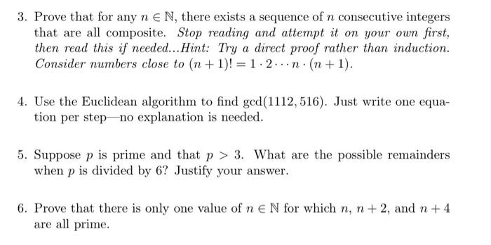 Solved 3. Prove that for any n∈N, there exists a sequence of | Chegg.com