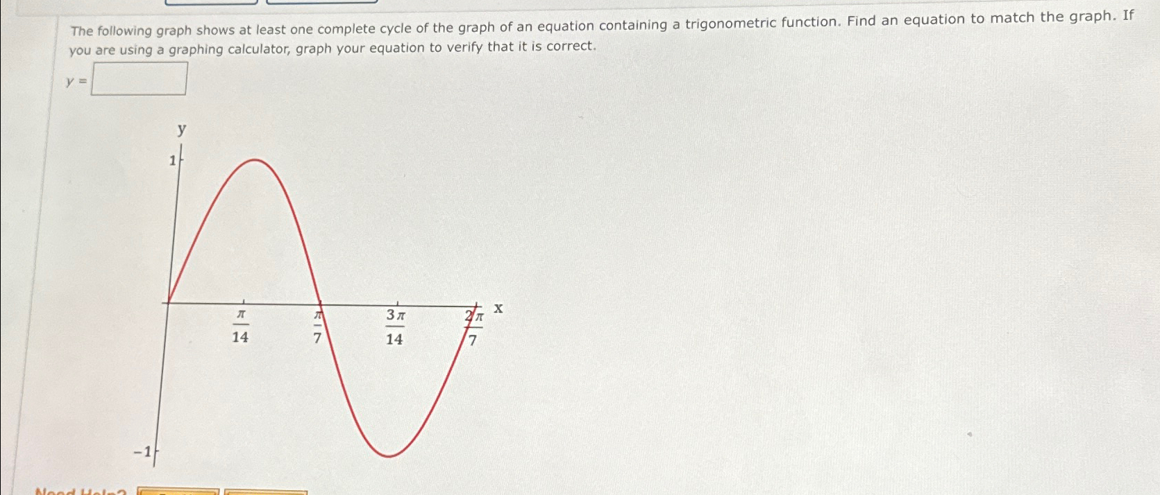 Solved The following graph shows at least one complete cycle | Chegg.com