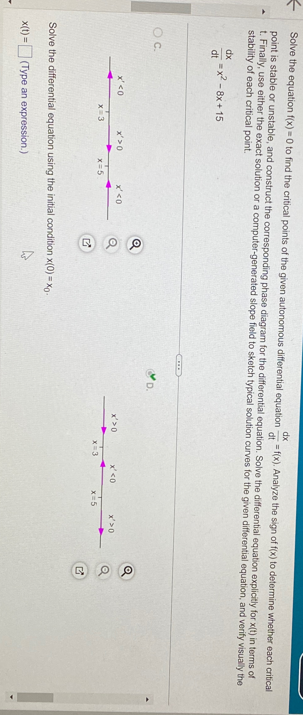 Solved Solve the equation f(x)=0 ﻿to find the critical | Chegg.com