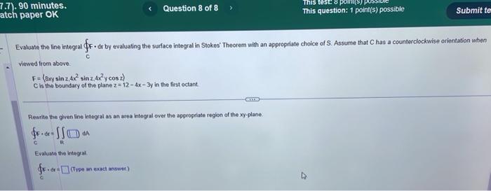 Solved Evaluate the line integral ∮C - dr by evaluating the | Chegg.com