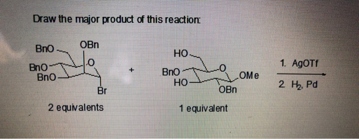 Solved Draw the major product of this reaction: Bno OBn 1. | Chegg.com
