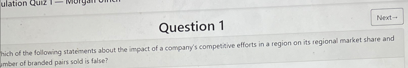 Solved Question 1Which of the following statements about the | Chegg.com