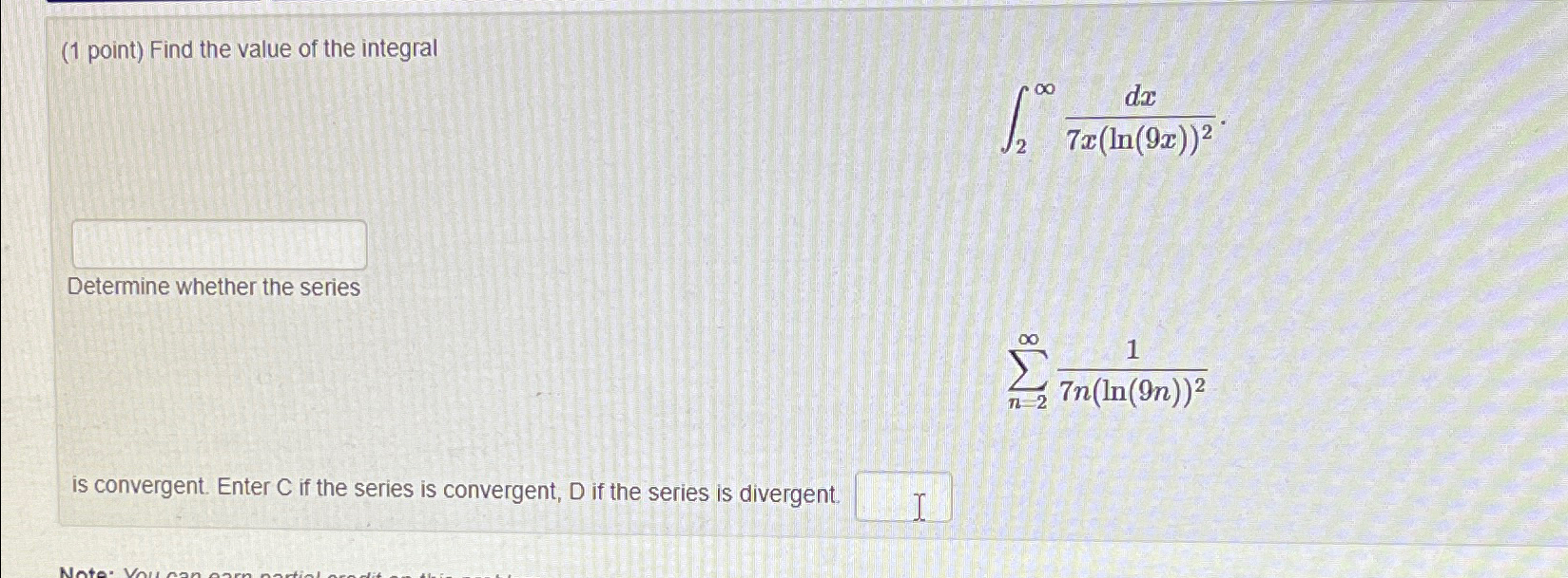 Solved (1 ﻿point) ﻿Find the value of the | Chegg.com