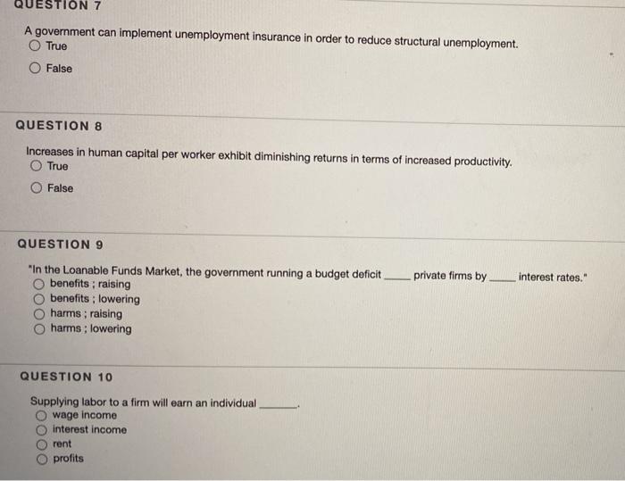 Solved QUESTION 3 "Some degree of unemployment is inevitable | Chegg.com