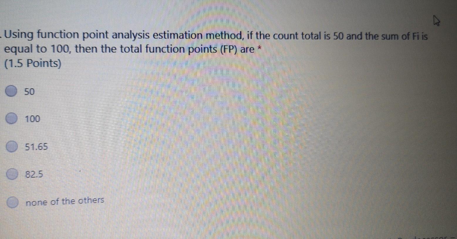 Solved Using function point analysis estimation method, if | Chegg.com