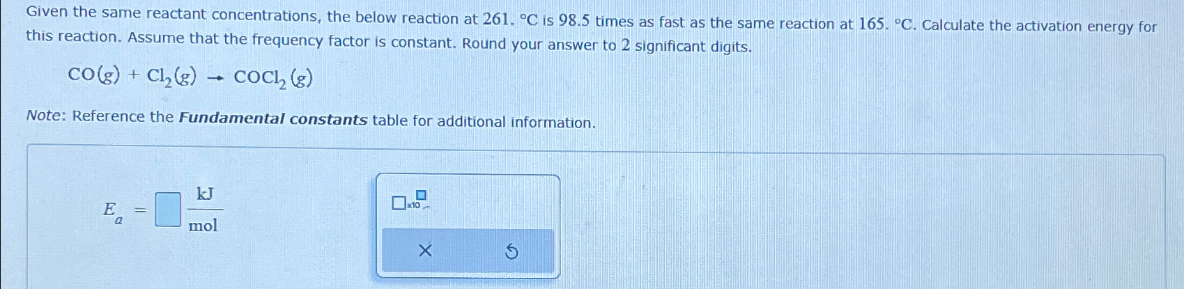 Solved Given the same reactant concentrations, the below | Chegg.com