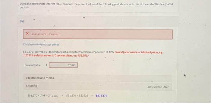 Solved Using the appropriate interest table, compute the | Chegg.com