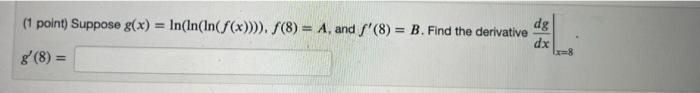 Solved 1 Point Suppose F X Ex3 5x 7 Find The Derivative