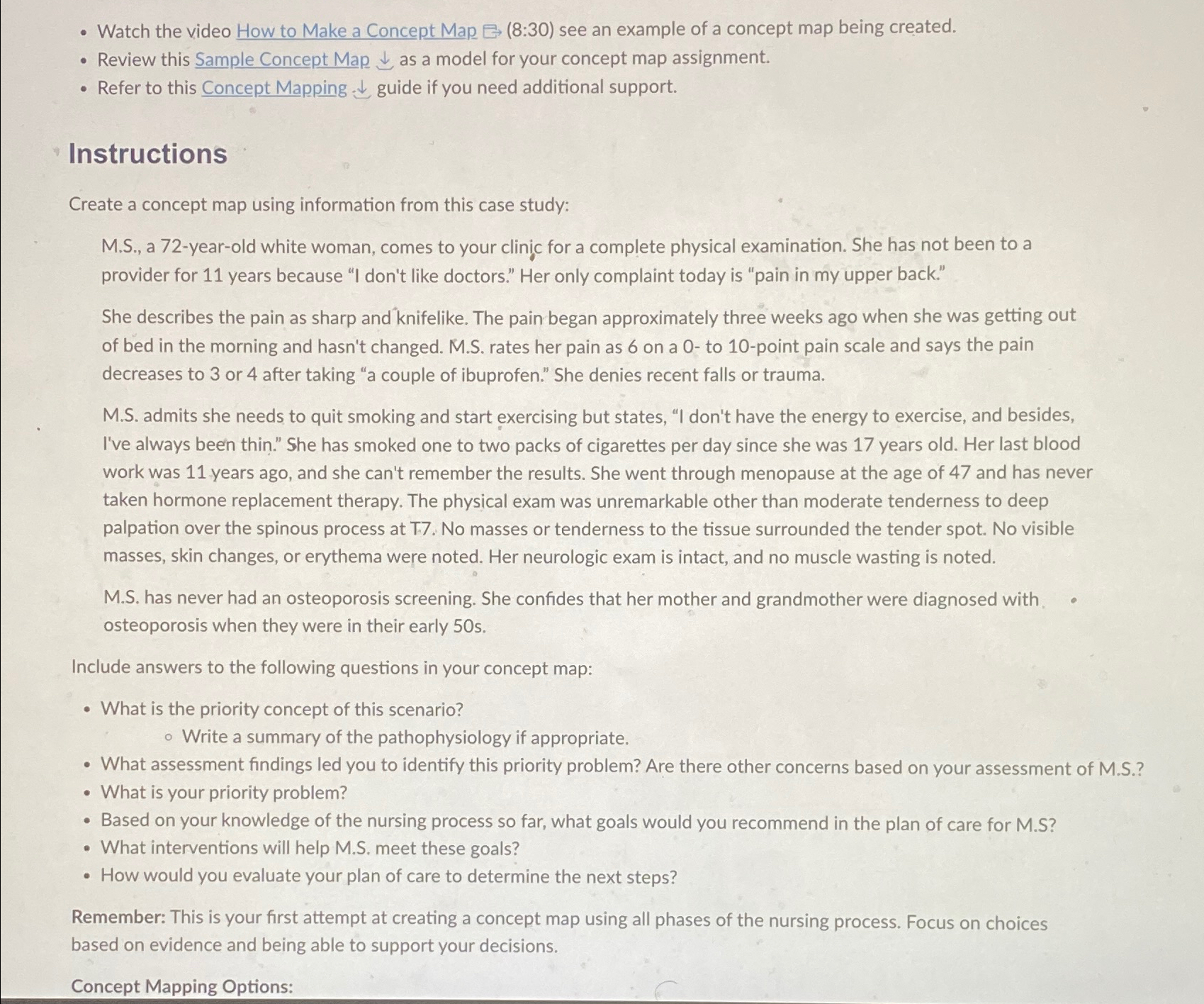 Solved Watch the video How to Make a Concept Map ?G(8:30) | Chegg.com