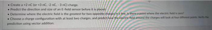 Solved - Create a +2 nC (or +3nC,−2nC,−3nC ) charge. - | Chegg.com
