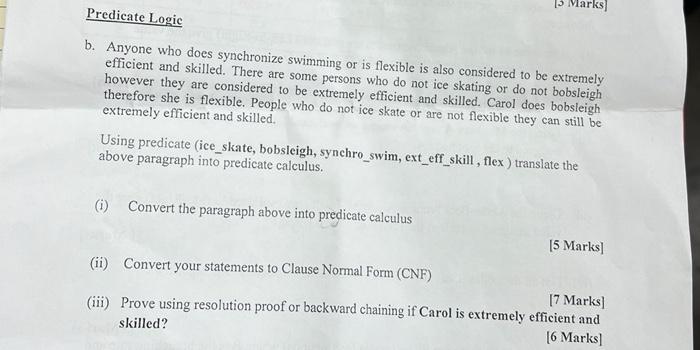 Solved Predicate Logic b. Anyone who does synchronize | Chegg.com