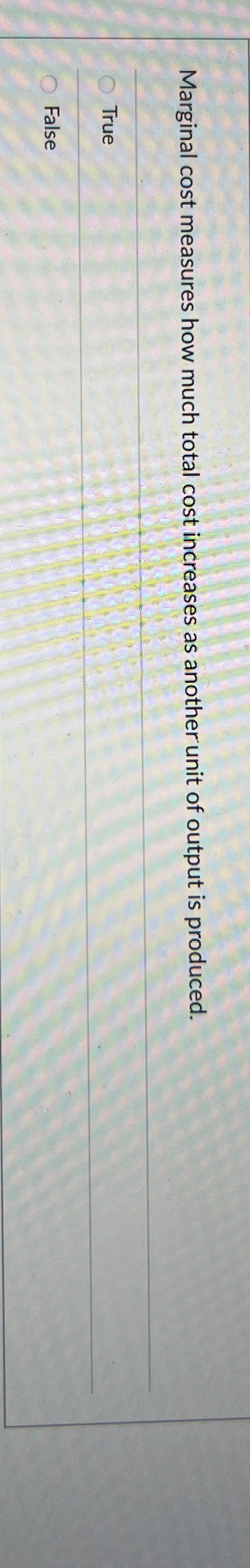 Solved Marginal cost measures how much total cost increases | Chegg.com