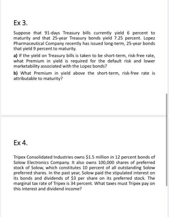 Solved Ex 1. The Loann Le Milling Company is going to | Chegg.com