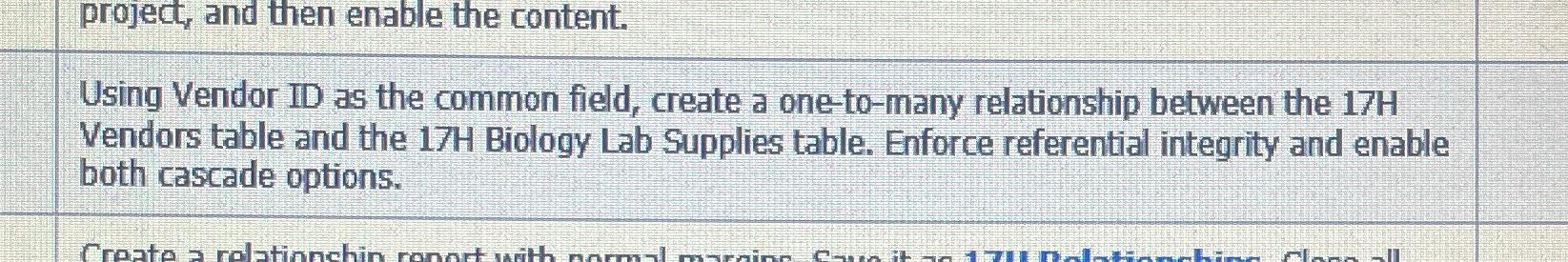 Solved Using Vendor ID as the common field, create a | Chegg.com