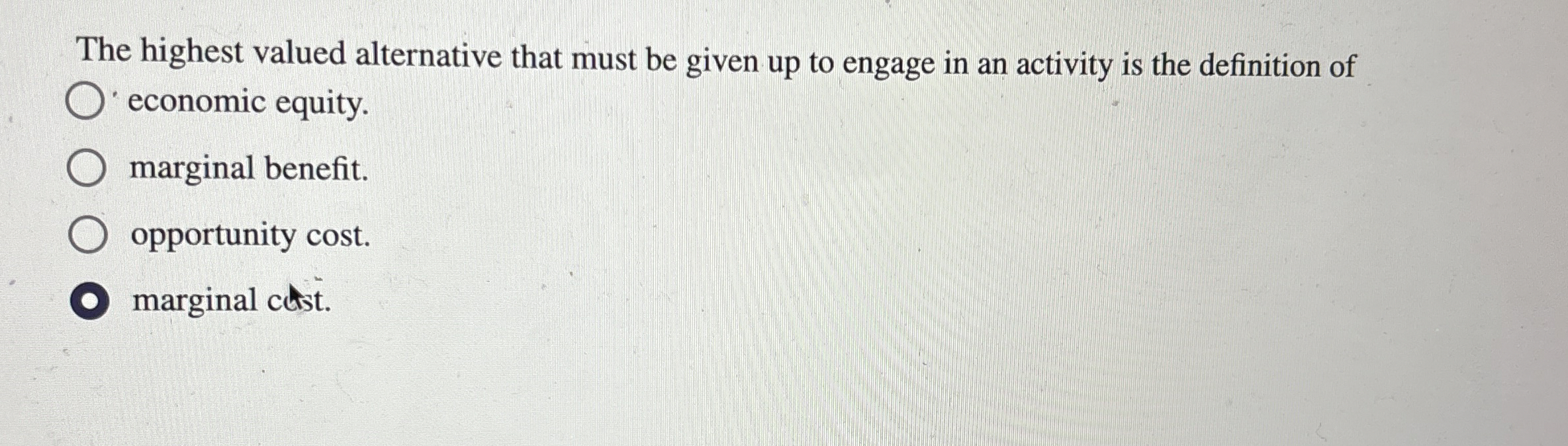 Solved Answer BankThe benefits principleThe highest valued | Chegg.com