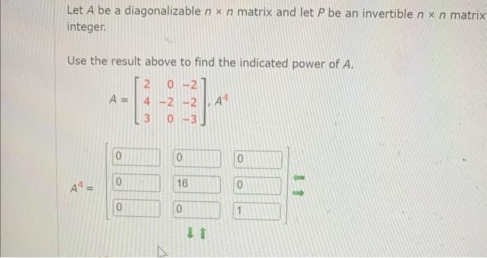 Solved Let A be a diagonalizable n×n matrix and let P be an | Chegg.com