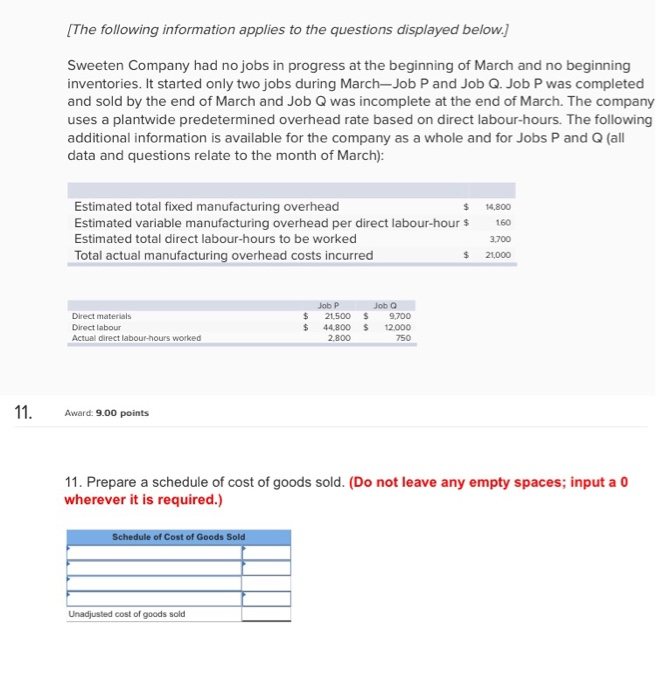 Solved The following information applies to the questions | Chegg.com