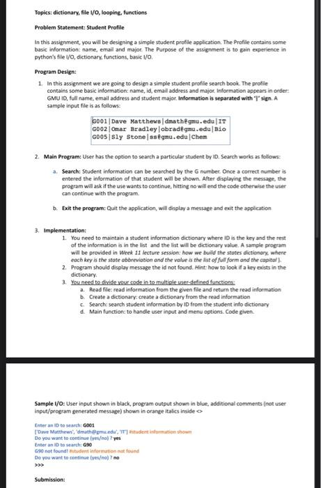 Solved Topics Dictionary File 10 Looping Functions 6486
